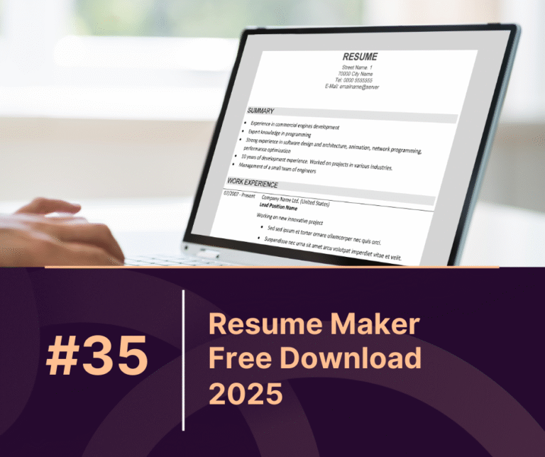 Resume Maker Free Download: Create a CV in Minutes